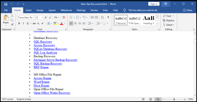 How to Recover Text from Any File In Word Document