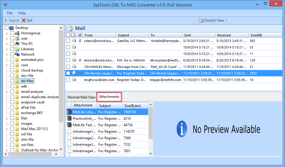 Best DXL to MSG Converter Software to Export IBM Notes DXL File to MSG