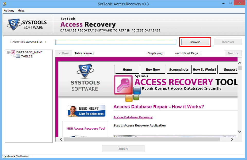 Free Mdb File Viewer Software Open And View Access Database Files 9328