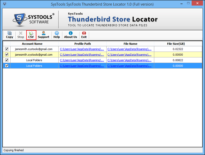 Thunderbird Profile Locator to Find Thunderbird Email Folder Location